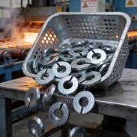 China Hot-Dip Galvanized Anti-Rust Split Lock Washers Spring Steel M3 M36 ASME B18.21.1 for sale