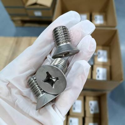China 5/8-11 UNC-2A x 1 Inch Cross Recessed Countersunk Screw Monel 400 ASME B18.6.3 Fastener for sale