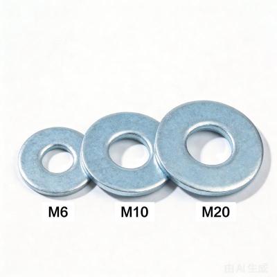 China Fender Washers DIN 9021 Large OD Flat Washers M4 M30 Galvanized Steel Zinc Plated for sale