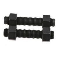 China M4 to M48 Carbon Steel Double Ended Bolt Threaded Rod with Black Finish - 50pcs MOQ, 100 Tons Monthly Capacity for sale
