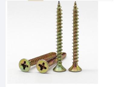 China Color Zinc Self Tapping Metal Screws M4 M5 M6 Slotted Countersunk Head for Building and Machinery Applications for sale