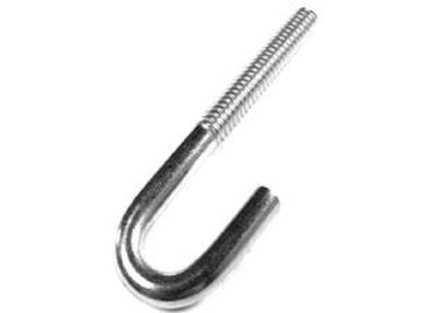 China J Shaped Foundation Anchor Bolts in Carbon Steel, Stainless Steel, Alloy Steel - Class 4.8 to 12.9 Grades for sale