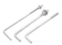 China L-Shaped Foundation Anchor Bolts in Class 4.8-12.9 Grades with UNC/UNF/BSW Threads - Custom Sizes Available for sale