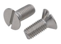 China Zinc Plated Stainless Steel Slotted Countersunk Screw ANSI ASME Standard Size M6 M8 for sale