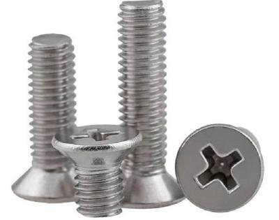 China DIN 965 Cross Recessed Countersunk Phillips Machine Screw M2 M8 Stainless Steel Custom Sizes for sale