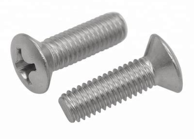 China DIN965 M2-M8 Metric Stainless Steel Phillips Raised Countersunk Head Machine Screw Cross Recessed for sale