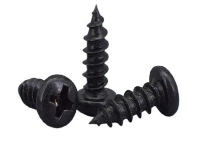 China Carbon Steel Black Plating Self Tapping Metal Screws Cross Recessed Pan Head DIN 7981 Standard 5 Million Monthly Capacity for sale