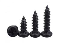 China Carbon Steel Black Plating Self Tapping Metal Screws Cross Recessed Pan Head DIN 7981 Standard 5 Million Monthly Capacity for sale