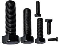China Black Zinc Plated Carbon Steel Hex Head Bolts M3-M72 Size Range 6mm-600mm Length Full/Partial Thread for sale