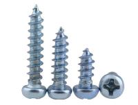 China Small Self Tapping Wood Screws Cross Recessed Phillips Drive Round Head Carbon Steel Stainless Steel M3 5 for sale