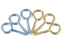 China Zinc Plated Steel Self Tapping Wood Screws Eye Hook 5mm Diameter Custom Length for sale