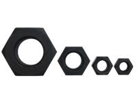 China Carbon Steel Heavy Hexagon Lock Nut Black Plating with Fine Thread DIN6334 ANSI B18.2.2 Standards G4.8 G6.8 Grade for sale
