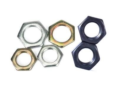 China DIN Standard Unchamfered Hexagon Thin Lock Nuts - 4.8 & 6.8 Grade Carbon/Stainless Steel Fasteners for sale