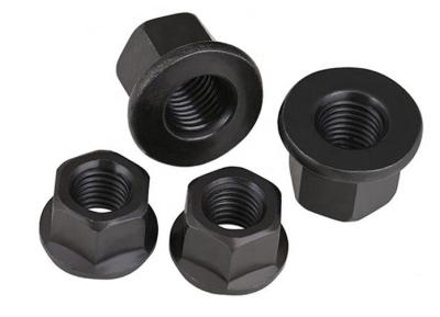 China M6-M48 Hex Flange Nut 1.5D Height DIN 6331 Standard Class 8-10 Carbon Steel Industrial Fastener for sale
