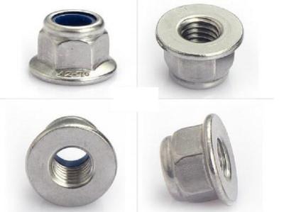 China Grade 8 & Class 10 Prevailing Torque Hex Flange Nuts with Non-Metallic Insert - Carbon/Stainless Steel for sale