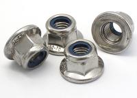 China Grade 8 & Class 10 Prevailing Torque Hex Flange Nuts with Non-Metallic Insert - Carbon/Stainless Steel for sale