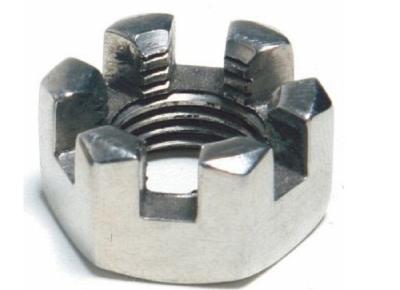 China Slotted Hexagon Lock Nut DIN Standard Grade 4.8-12.9 with UNC/UNF Thread for Industrial Applications for sale