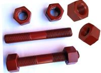 China High Temperature Resistant PTFE Double End Threaded Stud Bolts with Nuts - 260°C Rating, Grade 4.8-12.9 for sale