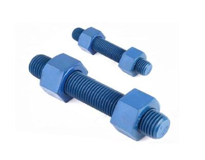 China PTFE Coated Stainless Steel 304/316 Double Ended Stud Bolt with Nuts - Full Thread UNC/UNF/BSW 4.8-12.9 Grade for sale