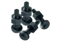 China M16-M30 Carbon Steel Hex Round Head Bolts - Black Phosphated JIS Standard 4.8-12.9 Grade for sale