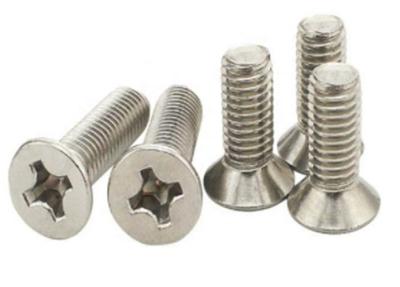 China SS304/316 Stainless Steel Flat Countersunk Round Head Bolt with Cross Driver - A2-70/A4-80 Grade - Custom Sizes Available for sale