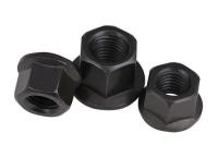 China Black M6-M48 Hex Flange Nuts DIN 6331 Standard 1.5D Height Carbon Steel Class 8/10 for sale