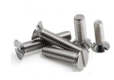 China M6 M10 DIN963 SS304 A2 Stainless Steel Slotted Countersunk Flat Head Bolts - Fully Threaded Industrial Fasteners for sale