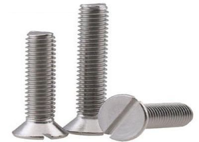 China Zinc Plated Stainless Steel Slotted Countersunk Head Screw ANSI ASME Standard UNC UNF Thread for sale