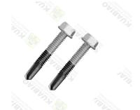 China FLRS-012T Stainless Steel Self-Drilling Hex Head Screws Full Thread Bimetalic Construction DIN/ISO Standards for sale