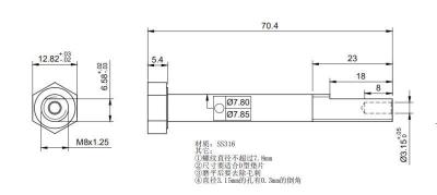 China SS316 Partial Thread Hex Head Bolt for Sea Fishing Rods - 16-18% Chromium, 10-14% Nickel Marine Grade for sale
