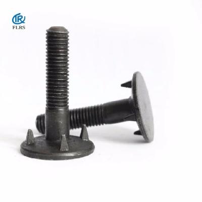 China Black Oxide Countersunk Head Fanged Elevator Bolts DIN 15237 - M6 to M12 Thread Sizes with 2.5-5.2mm Head Height for sale
