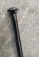 China Customized Mushroom Head Square Neck Carriage Bolt M6x350mm Carbon Steel Grade 4.8 Black Finish for sale