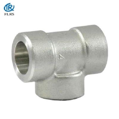 China 6000LB Anti-Rust Steel Socket Equal Tee - ASME B16.11 Certified, ½