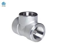 China Forged Stainless Steel Threaded Socket Weld Equal Tee 3000LB ASME B16.11 1/2 to 72 Inch for sale
