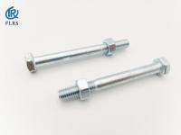 China DIN931 Zinc Plated Carbon Steel Hex Head Bolt Grade 4.8 M2-M160 6mm-600mm for sale