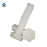 China PVDF Full Thread Hex Head Bolt M2-M20 Corrosion Resistant Screws UV Acid Alkali Proof for sale