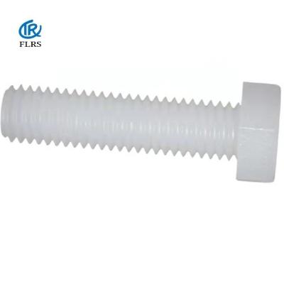 China PVDF Full Thread Hex Head Bolt M2-M20 Corrosion Resistant Screws UV Acid Alkali Proof for sale