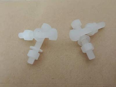 China PVDF Corrosion Resistant Hex Bolt with Hex Nut and Flat Washer Set M1.5-M10 Temperature 150°C for sale