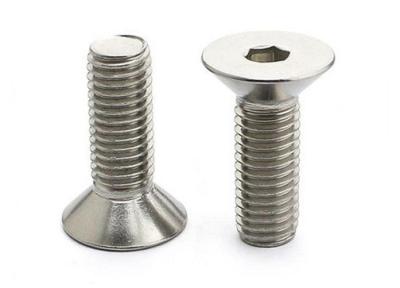 China Stainless Steel Hex Socket Flat Head Machine Screw DIN7991 M2-M100 5-300mm A2/A4 Grade for sale