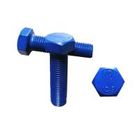 China M2-M52 Colorful PTFE Coating Hex Head Bolt with Full / Half UNC / UNF / BSW Thread for sale