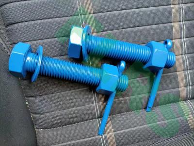 China Fluoropolymer Coated Double Ended Bolt Zinc Plating For Out Torque for sale