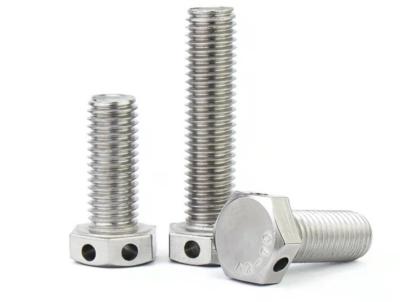 China GB/T32.1 Coarse Thread Hex Head Bolts with Wire Holes for Locking - M6 to M48 Size, 90mm to 260mm Length for sale