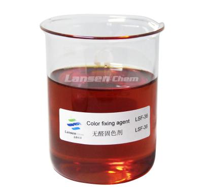 China Formaldehyde Free Color Fixing Agent with LSF-01/LSF-22/LSF-36/LSF-55 Kinds and 39-41 Solid Content for Excellent Dye Fixation for sale