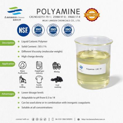 China Polyamine Flocculant for Wastewater Treatment Decoloration and Purification for sale