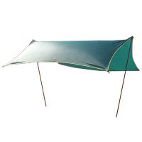 China 210T Polyester Outdoor Camping Tarp Silver Coating Waterproof Rain Fly for sale