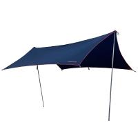 China 210T Polyester Outdoor Camping Tarp Silver Coating Waterproof Rain Fly for sale