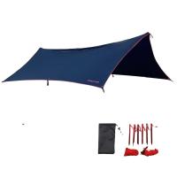 China Silkscreen Printed Polyester Camping Tarp  Outdoor Sun Shelter With Waterproof Design for sale