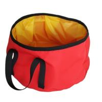 China Outdoor Camping Hiking Travelling 10L Portable Folding Basin with 300D Oxford Cloth for sale