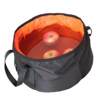 China Outdoor Camping Hiking Travelling 10L Portable Folding Basin with 300D Oxford Cloth for sale
