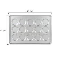 China RK Bakeware China Foodservice 15 Mold Aluminized Steel Hamburger Bun Tray / Muffin Top / Cookie Baking Pan for sale